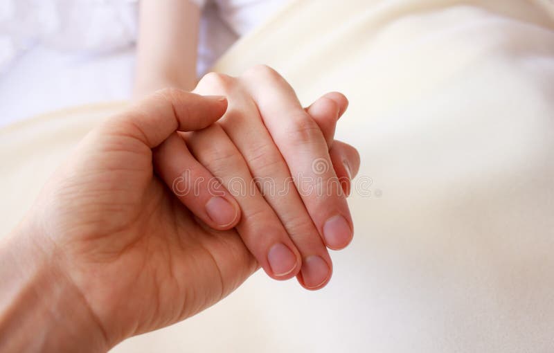 Holding the Hand of a Sick Loved One Stock Photo - Image of affection ...