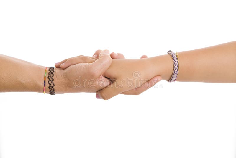 Friendship bracelets stock photo. Image of hands, women - 26429250