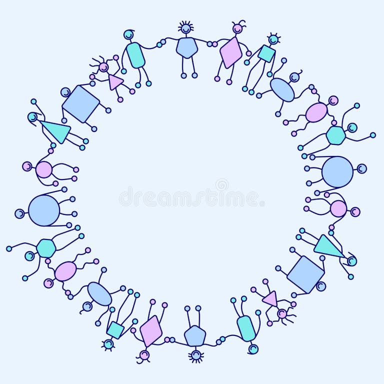 People Holding Hands Border Stock Illustrations – 373 People Holding ...