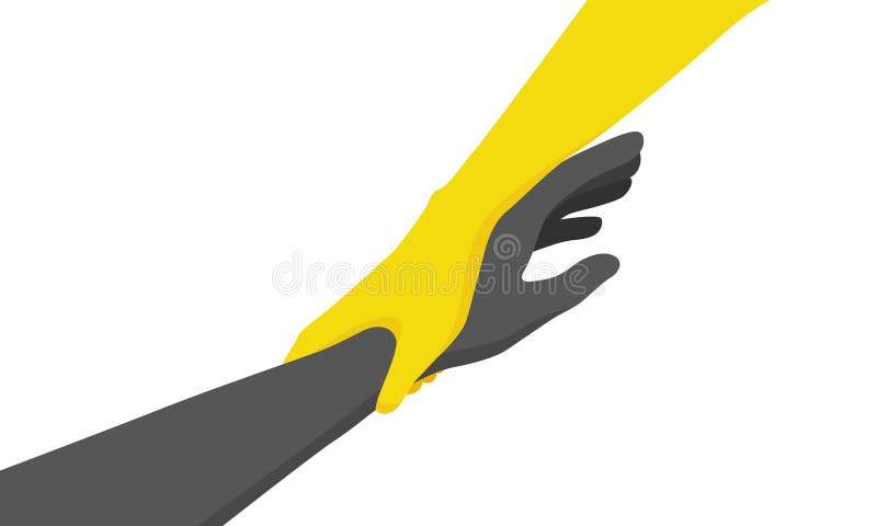 Human Hand with a Butterfly, Hope Concept. Flat Vector Illustraion ...