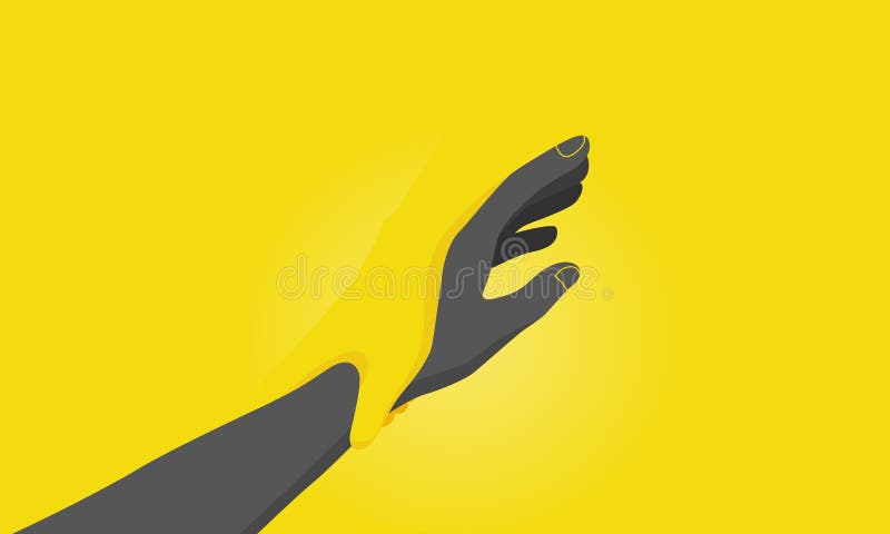 Human Hand with a Butterfly, Hope Concept. Flat Vector Illustraion ...