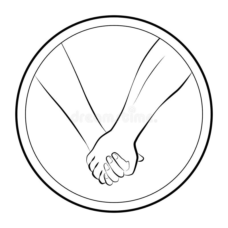 Holding Hands Outline Stock Illustrations – 15,788 Holding Hands ...