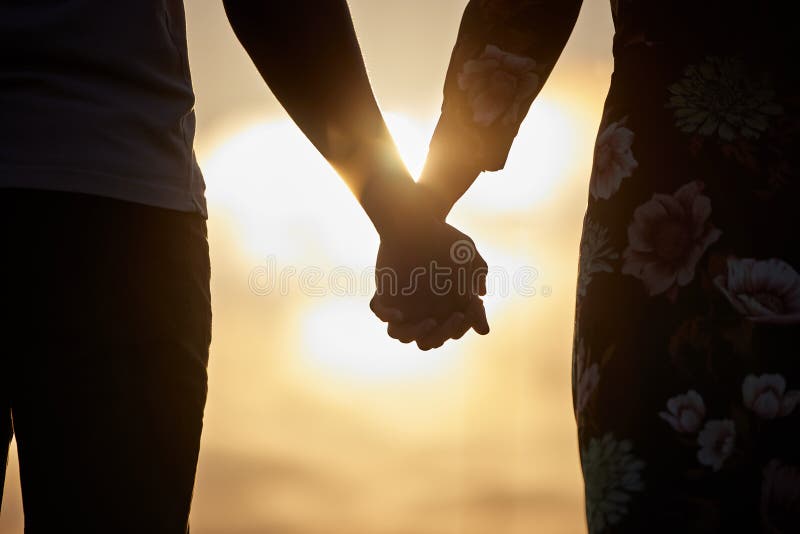 Holding Hands Love And Trust By Couple In Support Of Marriage