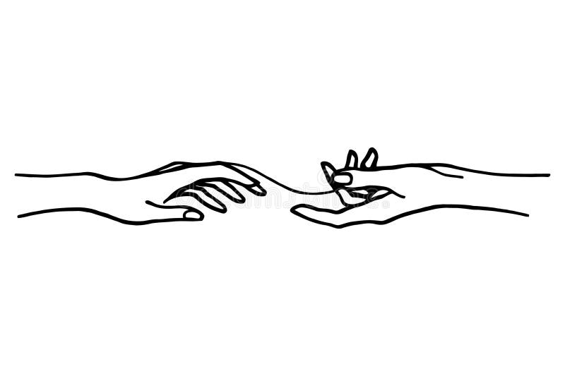 Line Drawing of Gift Ribbon with Bow. Vector Illustration. Stock ...