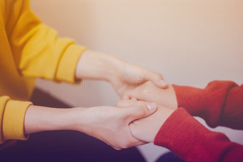 Prayer Together and Holding Hands. Stock Image - Image of human, happy ...