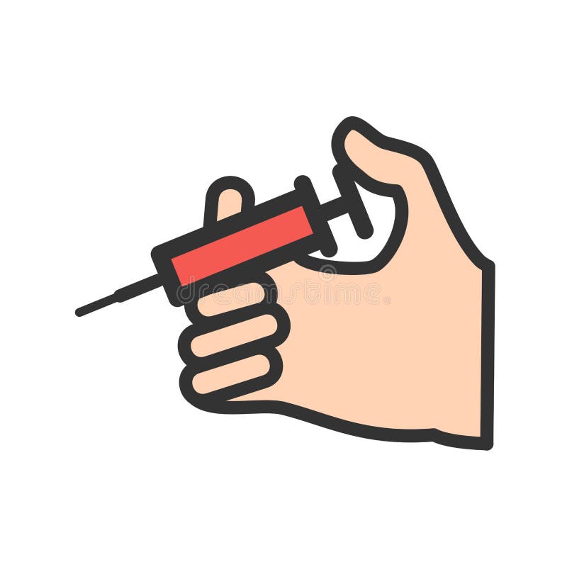 Holding Injection stock vector. Illustration of drug - 81212941