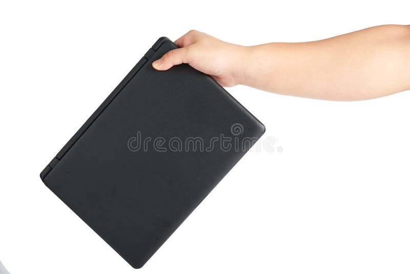 Holding a laptop computer stock image. Image of laptop - 61538339