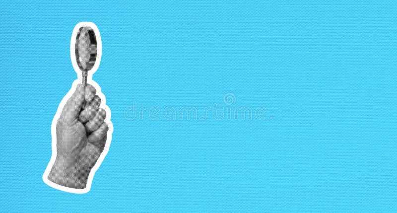 Holding Magnifying Glass for Research and Business Analysis. Focused on ...