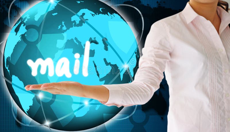 Holding mail in hand stock photo. Image of idea, imagine - 32841528