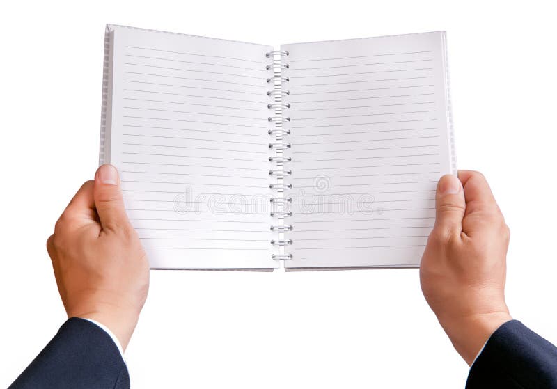 Holding a notebook stock photo. Image of collar, satisfied - 19752914