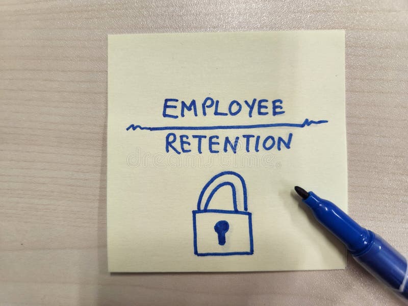 Holding a Padlock To Depict Employee Retention Stock Image - Image of ...