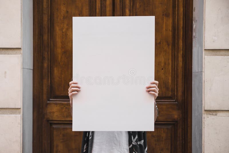 Holding Panel. High Quality Photo Stock Photo - Image of attractive ...