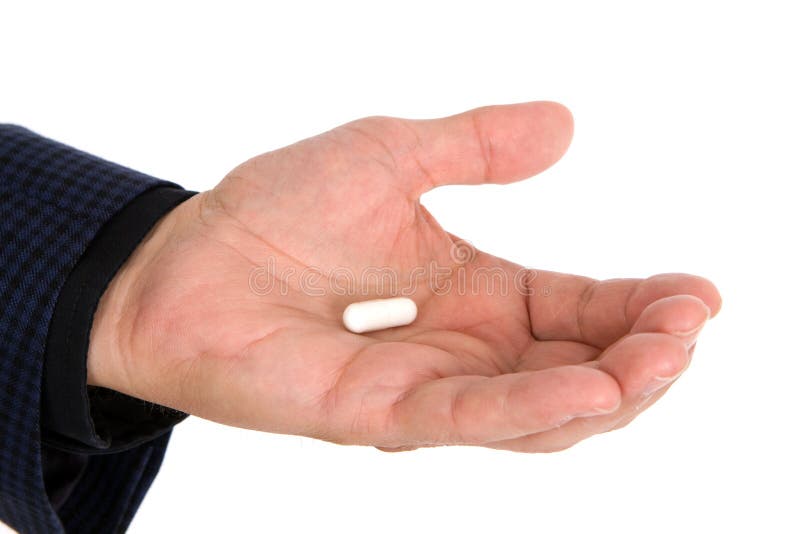 Holding Pill Capsule stock image. Image of illness, healthcare - 30807885