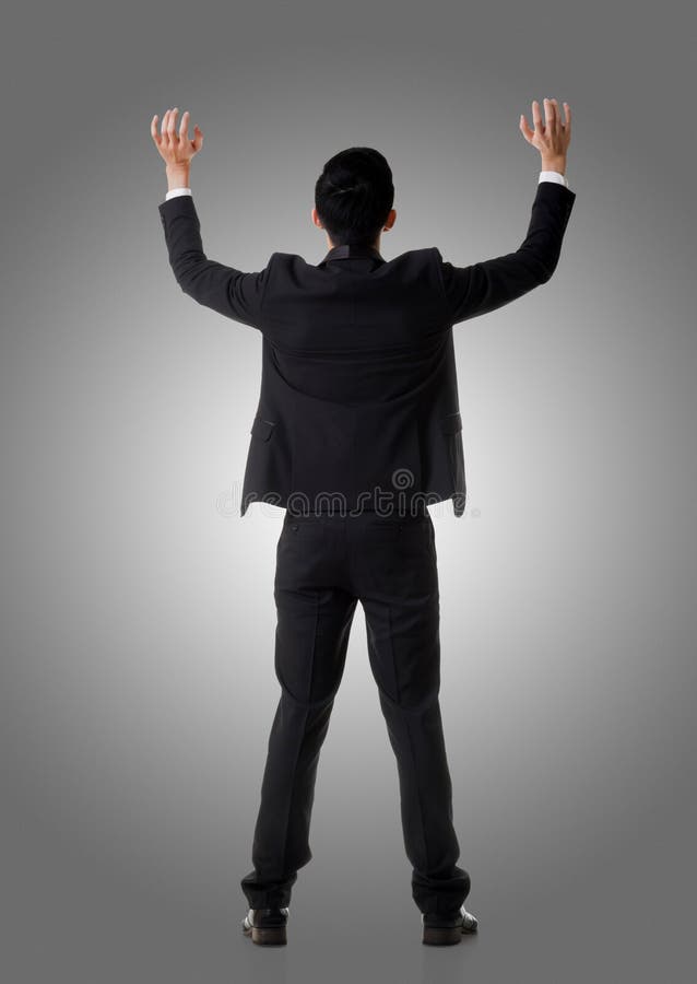 Holding Pose of Asian Business Man Stock Photo - Image of china ...