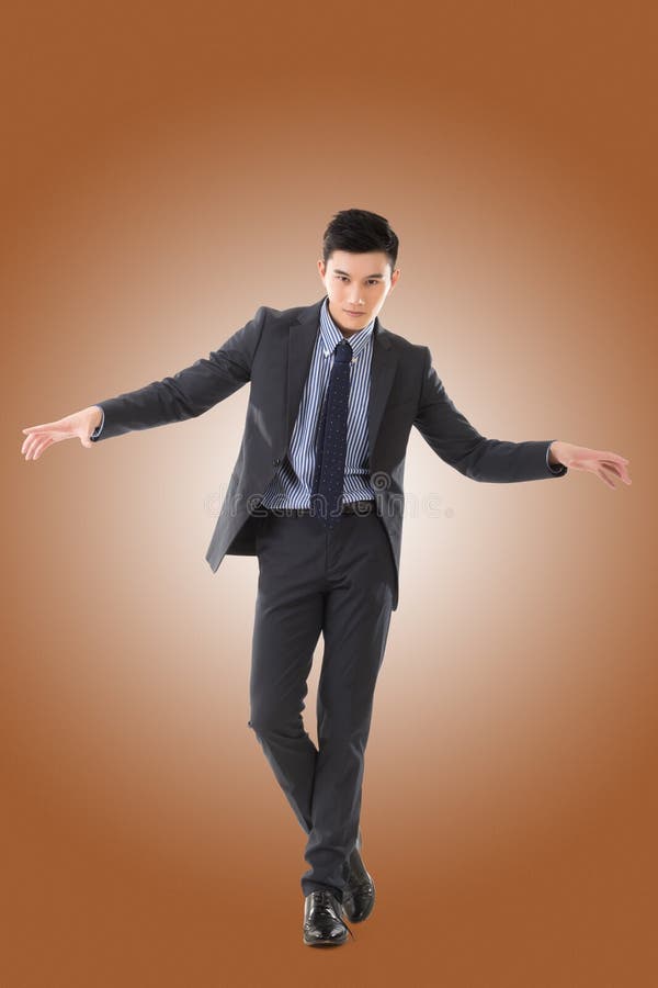 Holding Pose of Asian Business Man Stock Photo - Image of friendly ...