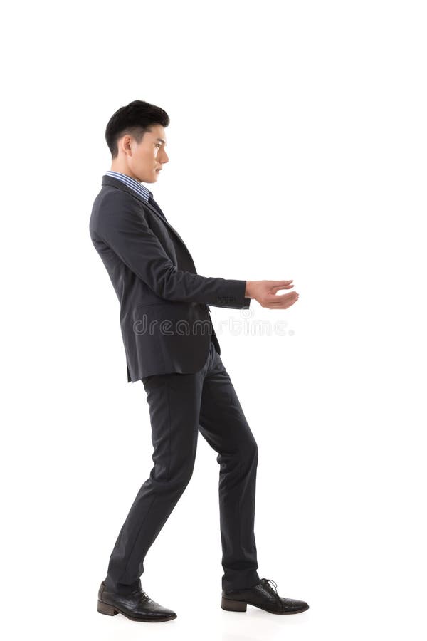 Holding Pose of Asian Business Man Stock Image - Image of asia ...
