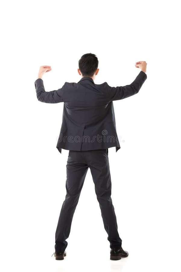 Holding Pose of Asian Business Man Stock Image - Image of male ...