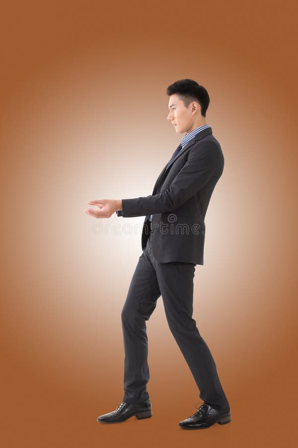 Holding Pose of Asian Business Man Stock Photo - Image of attractive ...