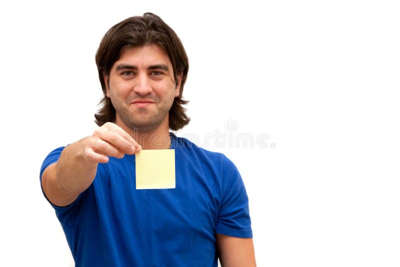 Holding post it note stock image. Image of post, casual - 13825885