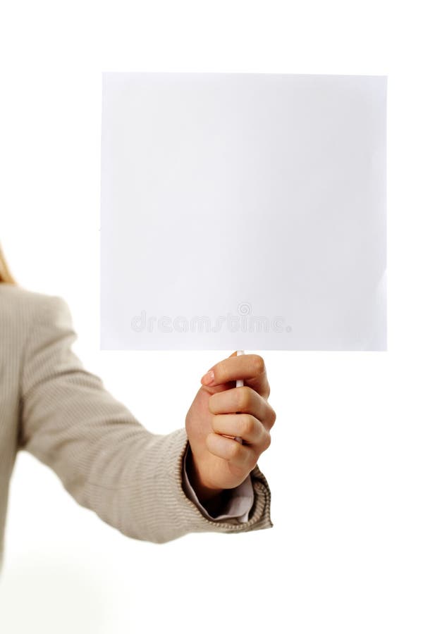 Holding poster stock image. Image of closeup, message - 24739359