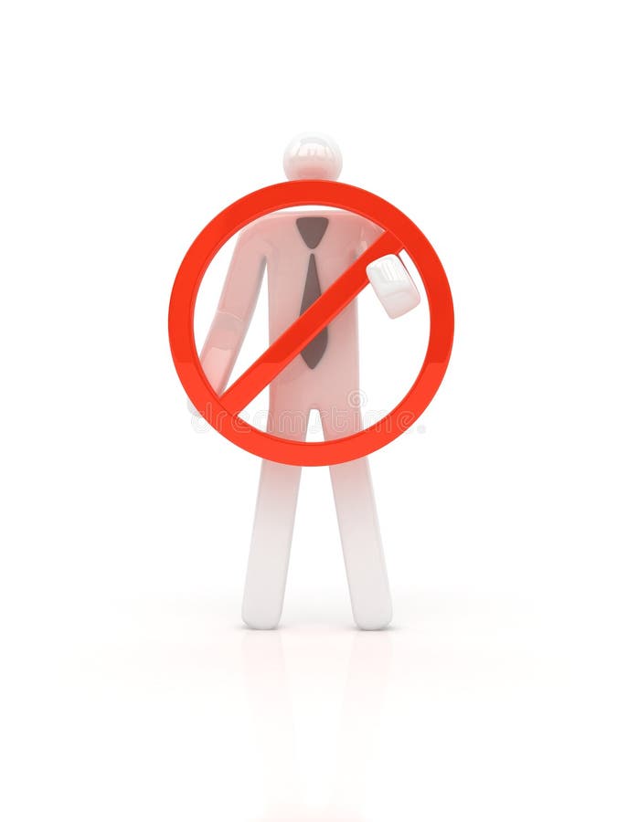 An holding prohibit symbol stock illustration. Illustration of people ...