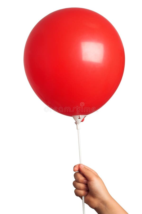 Holding red balloon stock photo. Image of white, stick - 3906078