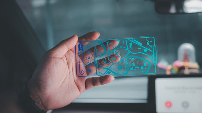 Holding a Screen Interface Navigation System in the Interior of Modern ...