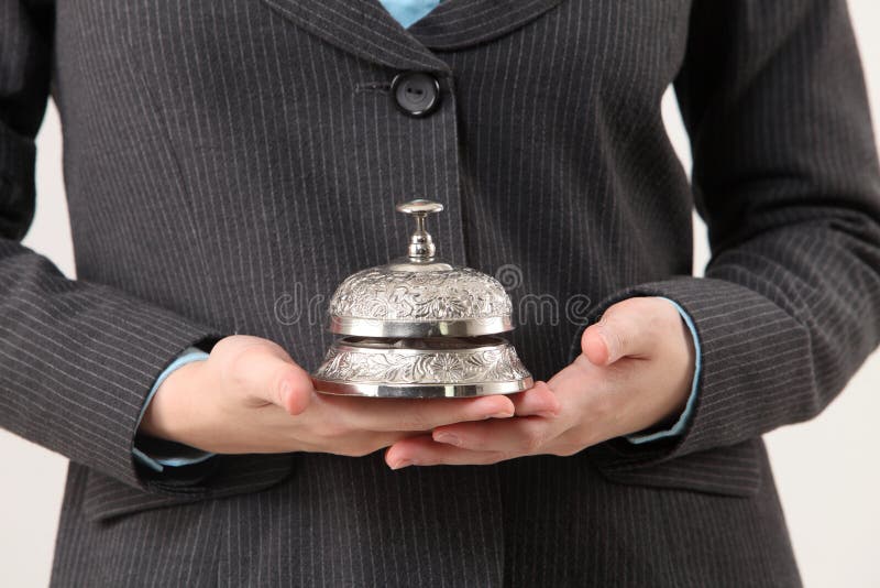 Holding service bell stock image. Image of east, body - 29052225