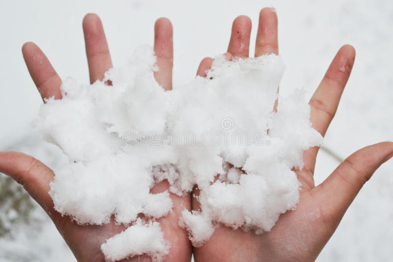 Holding Snow s hand stock photo. Image of abstract, snow - 29124152