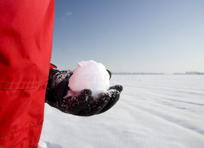Snow ball fight stock image. Image of snowball, hand - 28117645