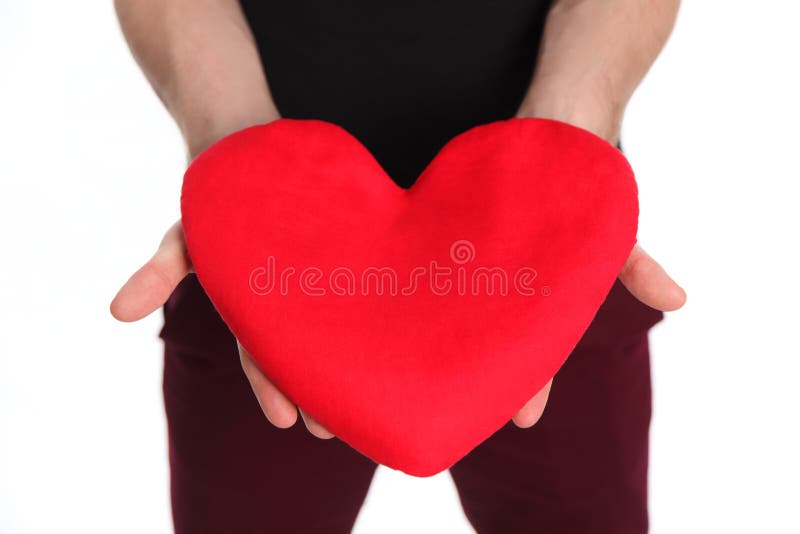 Holding a soft heart stock image. Image of shape, healthy - 27693839