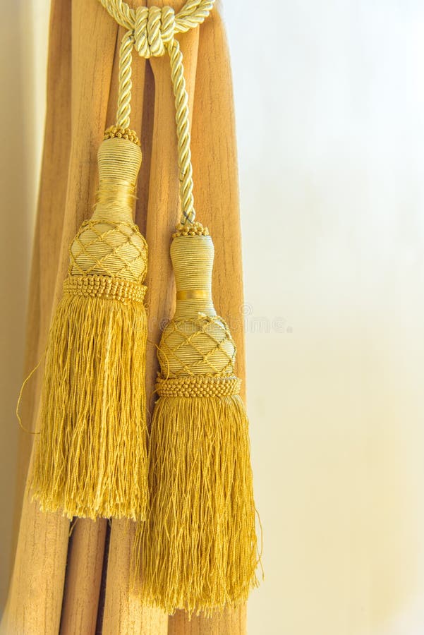 Holding Strap for a Curtain Stock Photo - Image of domestic, indoors ...