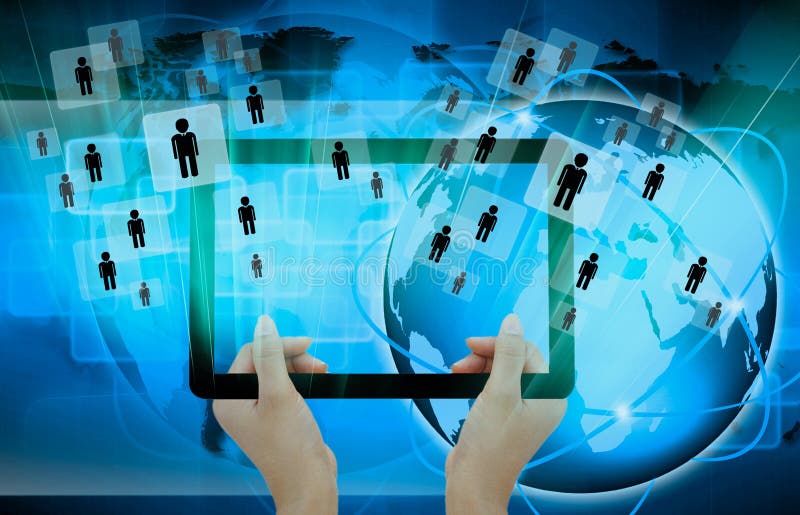 Modern Communication Technology with Tablet Stock Vector - Illustration ...