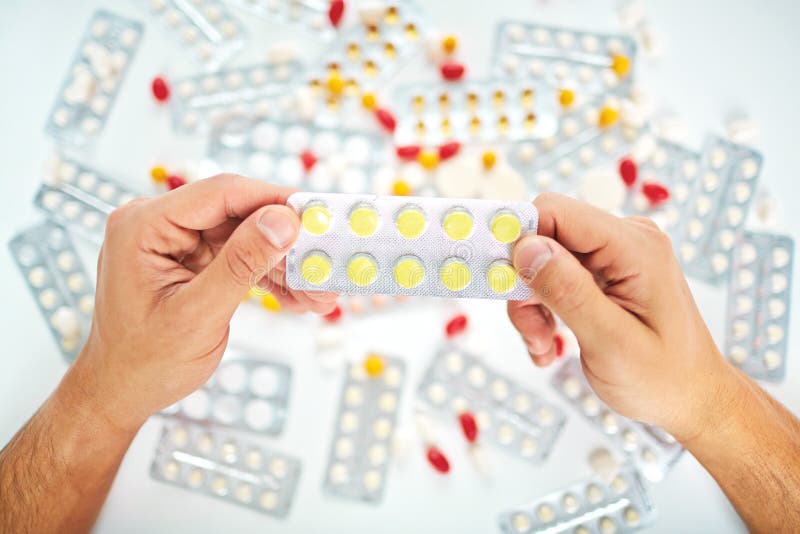 Holding tablets stock photo. Image of medication, dose - 70126638
