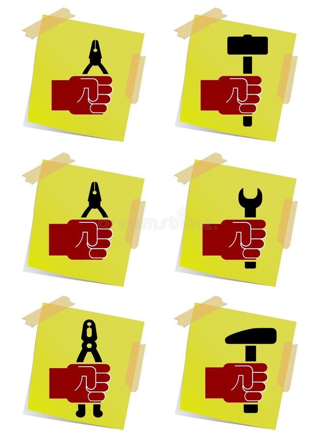 Holding Tool Symbols Vector Picture. Image: 8209311