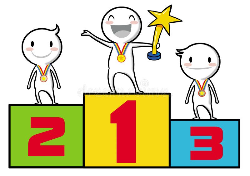 Holding trophy on stage stock illustration. Illustration of gold - 15733550