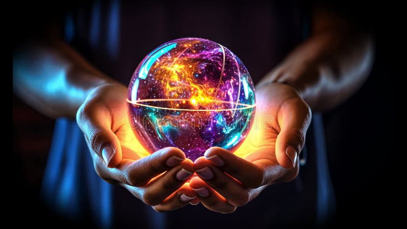 Holding the Universe: Meditation for Cosmic Connection Stock Video ...