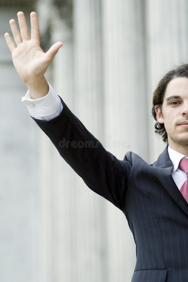 Holding Up Hand stock photo. Image of businessman, landmark - 2110678