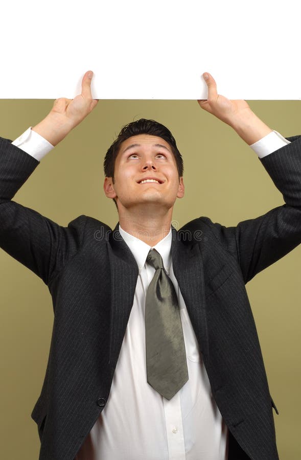 Holding up a sign stock photo. Image of industry, arms - 4271712