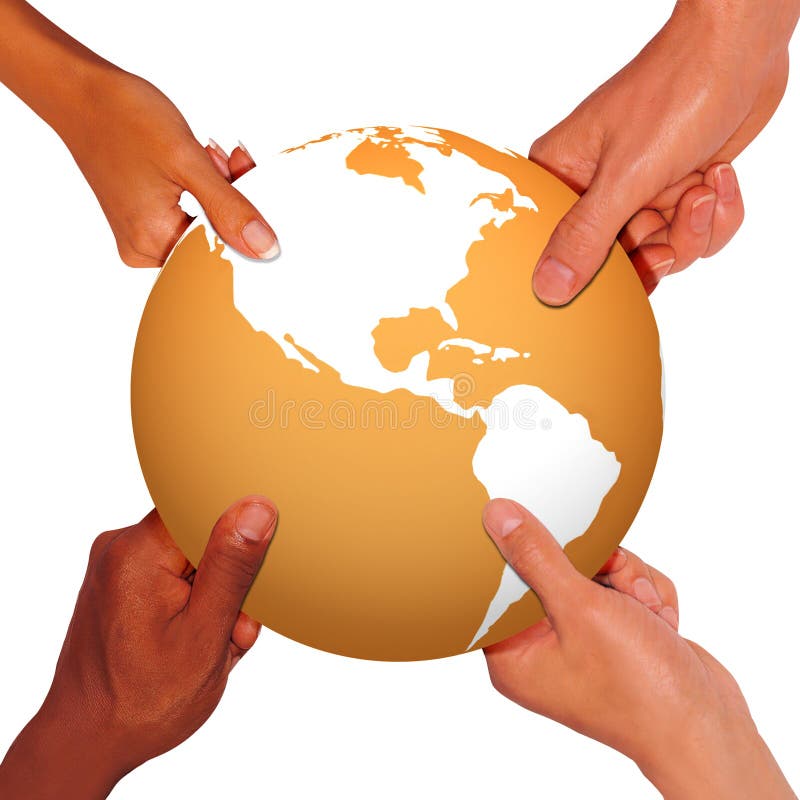 Holding world stock illustration. Illustration of international - 8106118