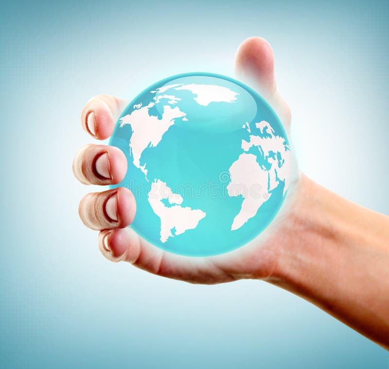 Holding world in hand stock image. Image of compact, nonverbal - 28363027