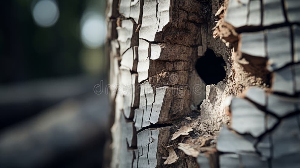 A Hole in the Bark of a Tree Stock Photo - Image of plant, broken ...