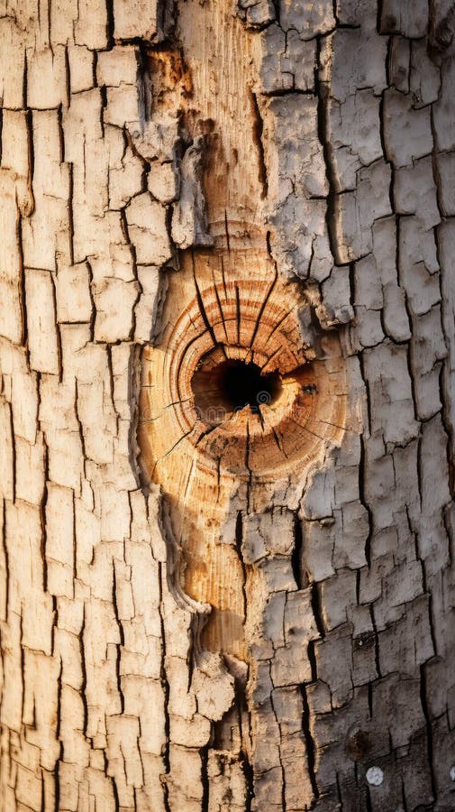 A Hole in the Bark of a Tree Stock Photo - Image of aging, trunk: 293112406