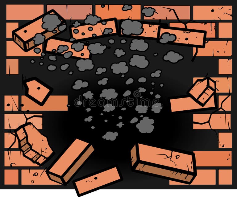 Brick Cartoon Broken Stock Illustrations – 958 Brick Cartoon Broken ...