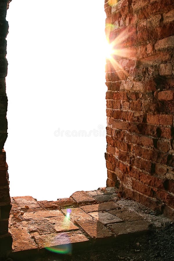 The Hole in the Brick Wall with Highlight Stock Image - Image of ...
