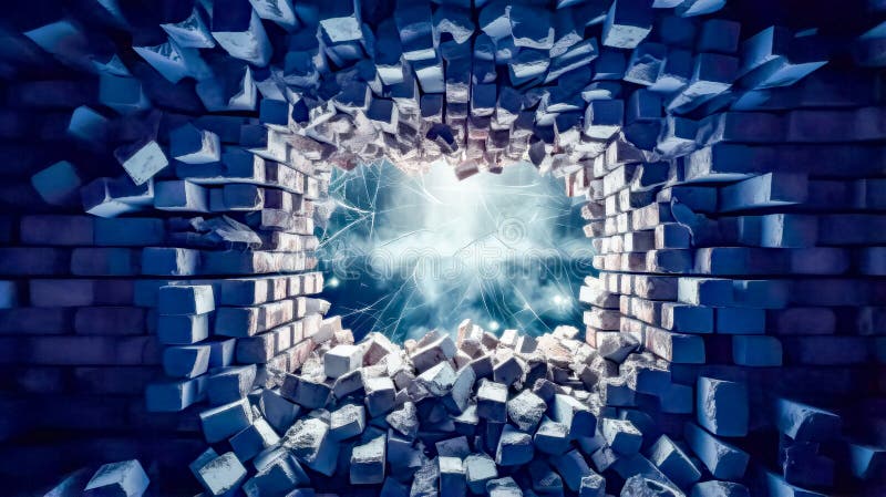 Exploding Brick Wall Background Stock Photos - Free & Royalty-Free ...