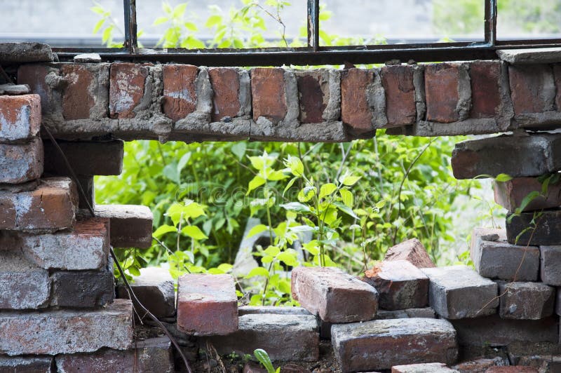 Hole in the bricks stock photo. Image of construction - 19419570