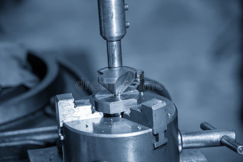 The Hole Chamfering Process on NC Milling Machine by Chamfer Tool in ...