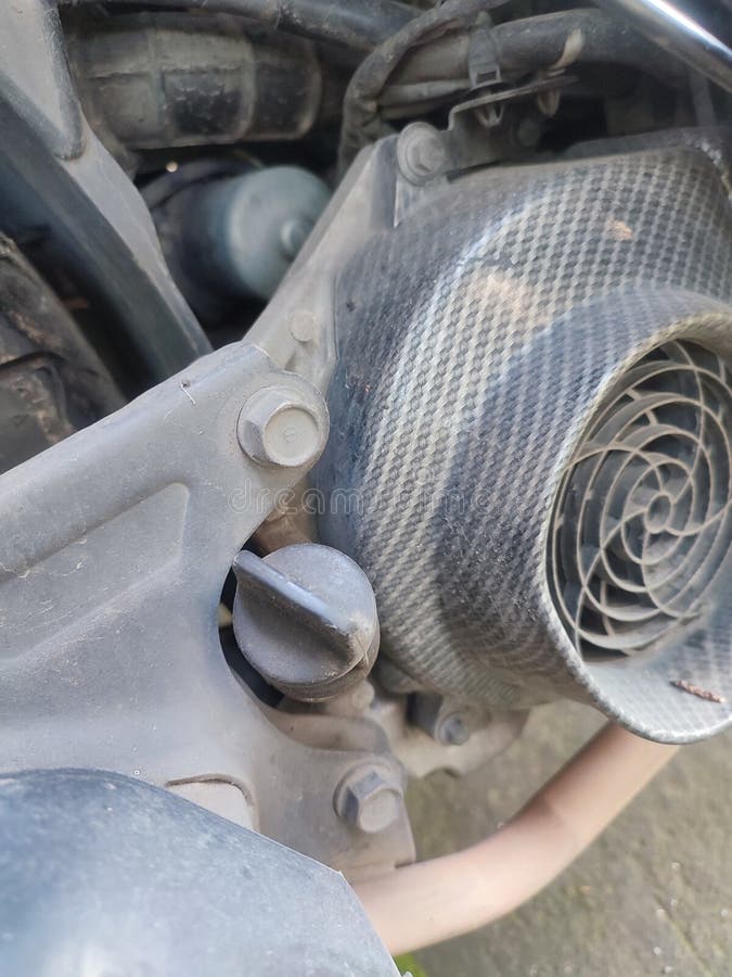 Hole for Changing Engine Oil on Automatic Motorbikes Stock Photo ...