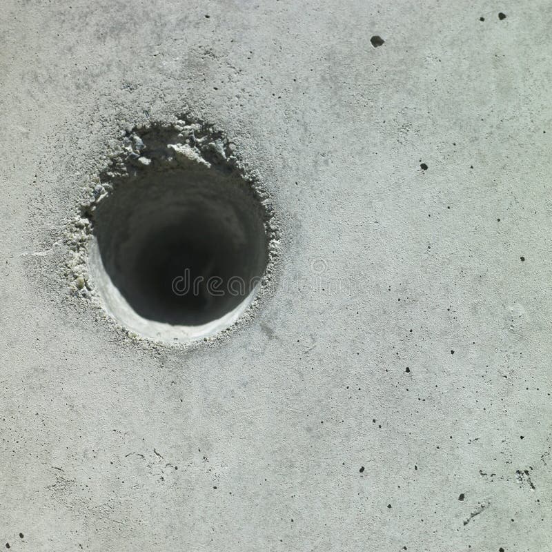 Hole in concrete stock image. Image of fabrication, alone - 29038119
